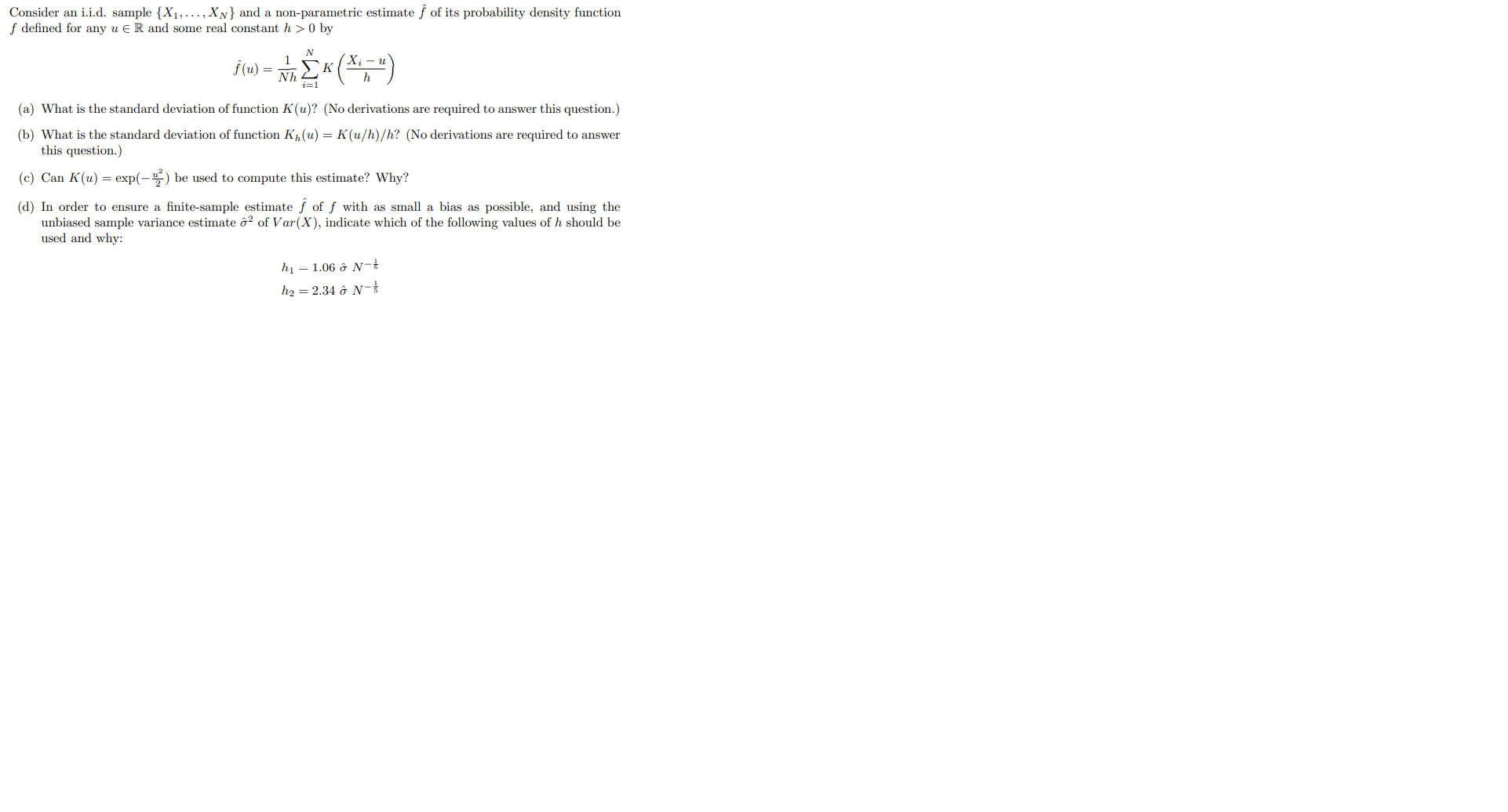 Consider an i.i.d. sample {X1,…,XN} and a | Chegg.com