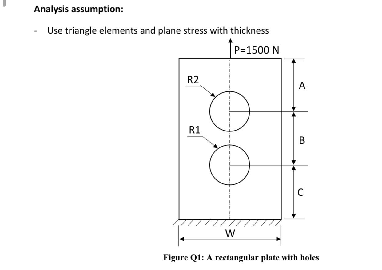 Solved Perform the static analysis using ANSYS APDL software | Chegg.com