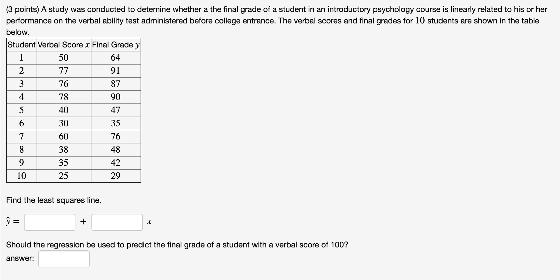Solved 64 (3 points) A study was conducted to detemine | Chegg.com Solved 64 (3 points) A study was conducted to detemine | Chegg.com