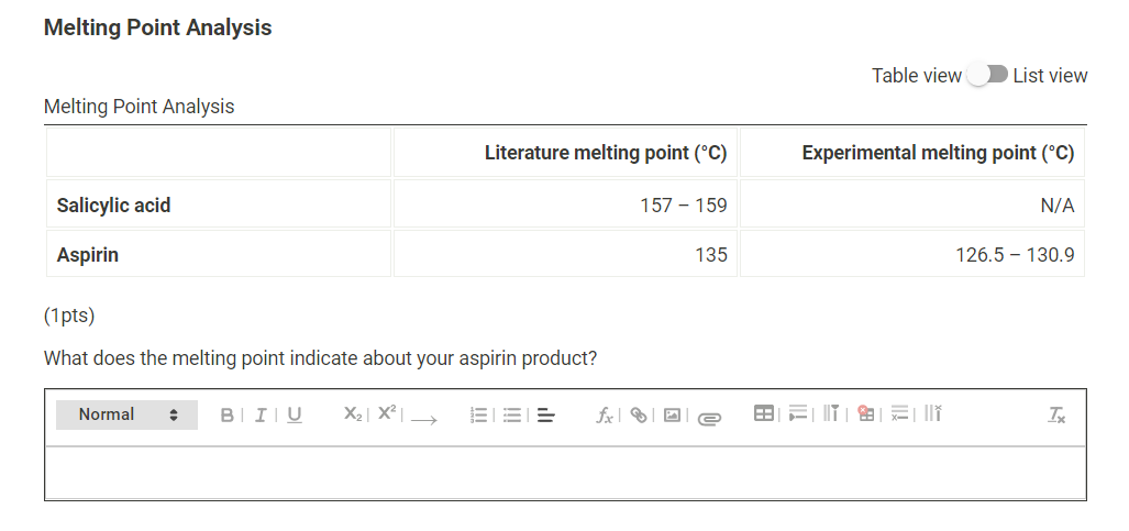 Solved Report - Aspirin And Other Analgesics (2.5pts) | Chegg.com