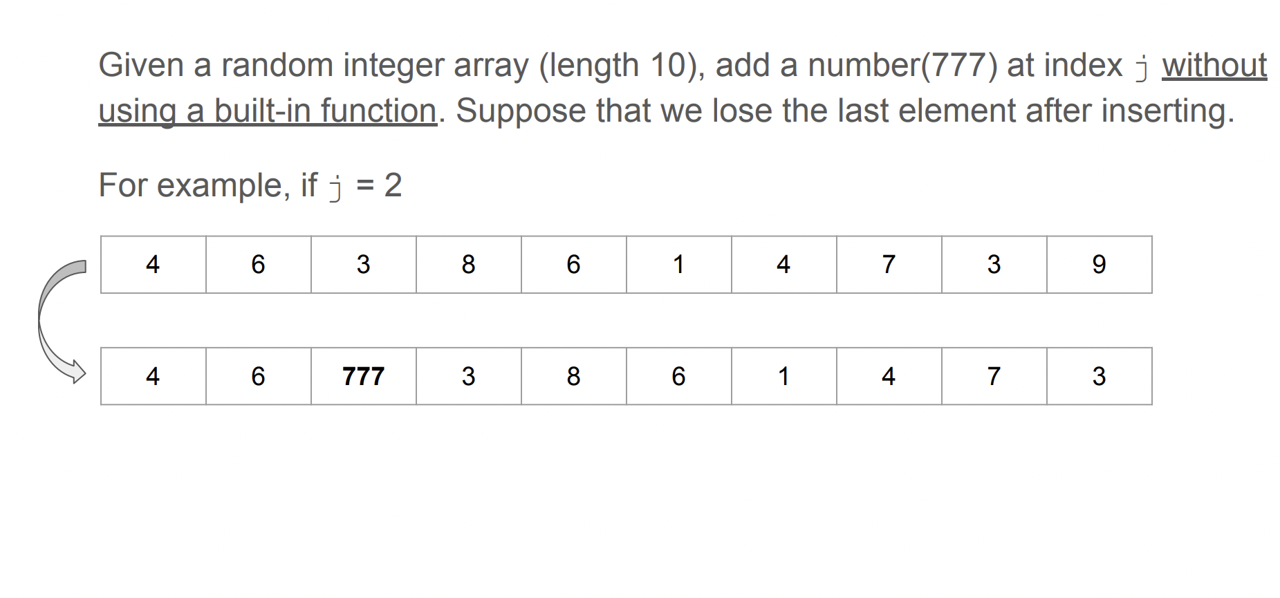 Solved Given A Random Integer Array Length 10 Add A 2920