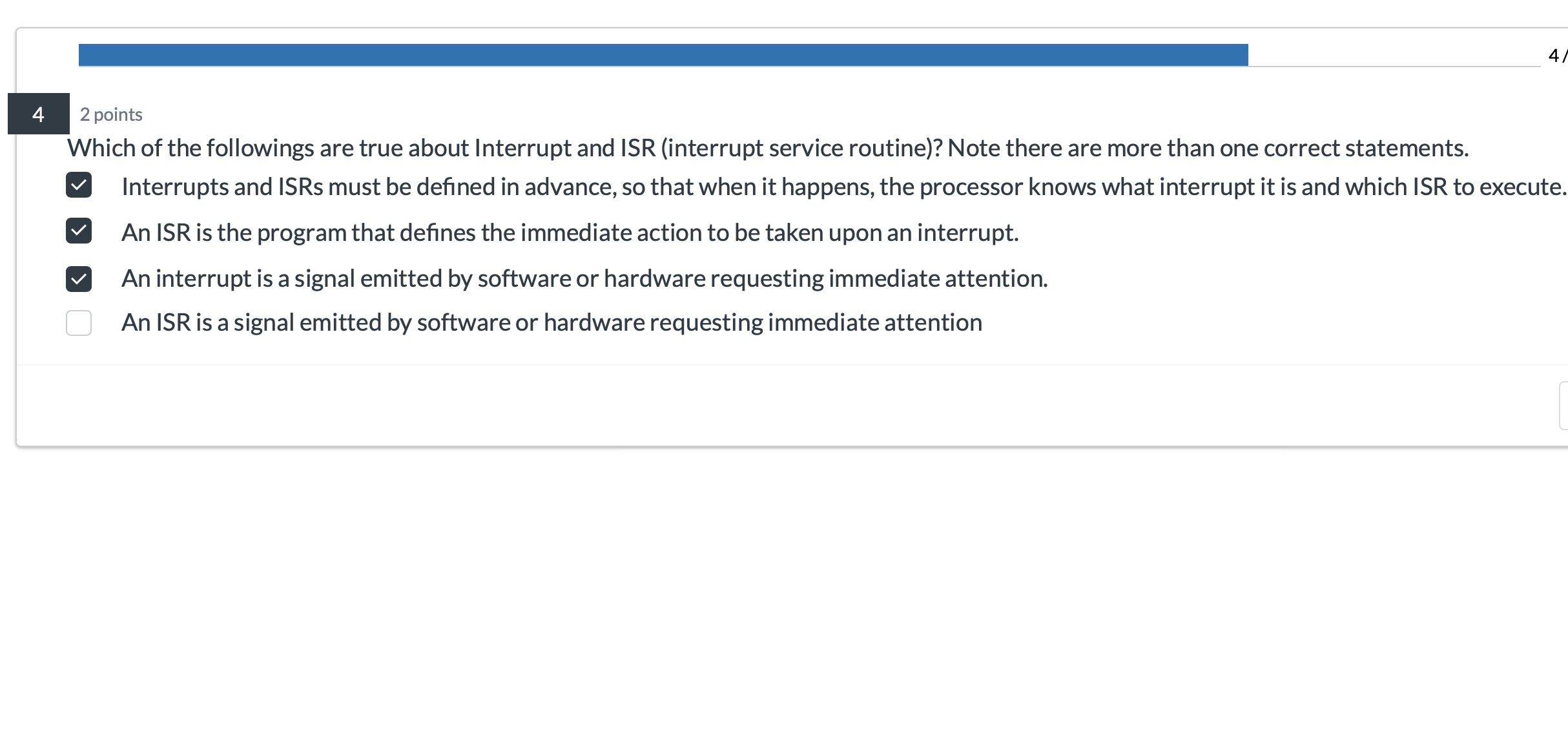 Solved Which of the followings are true about Interrupt and | Chegg.com