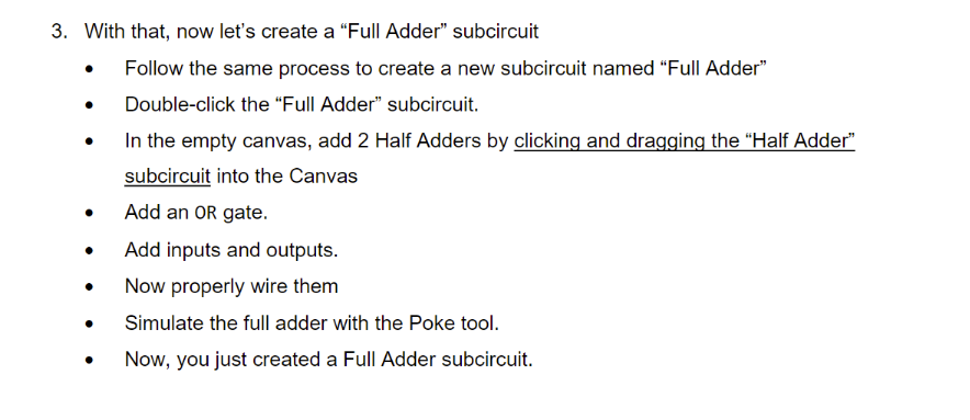 Solved 1.3 Half-Adder and Full-Adder subcircuits (25 points) | Chegg.com