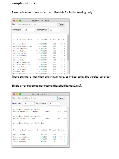 HWO2 - Binary and CSV (Text) I/O Problem Statement: | Chegg.com