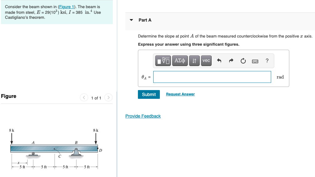 Solved Consider the beam shown in (Figure 1). The beam is | Chegg.com Solved Consider the beam shown in (Figure 1). The beam is | Chegg.com