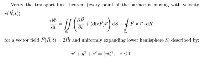 Verify the transport flux theorem (every point of the | Chegg.com