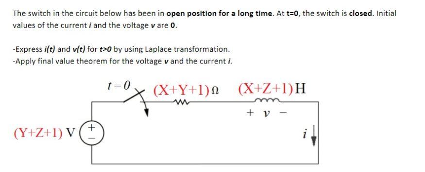 Solved The switch in the circuit below has been in open | Chegg.com