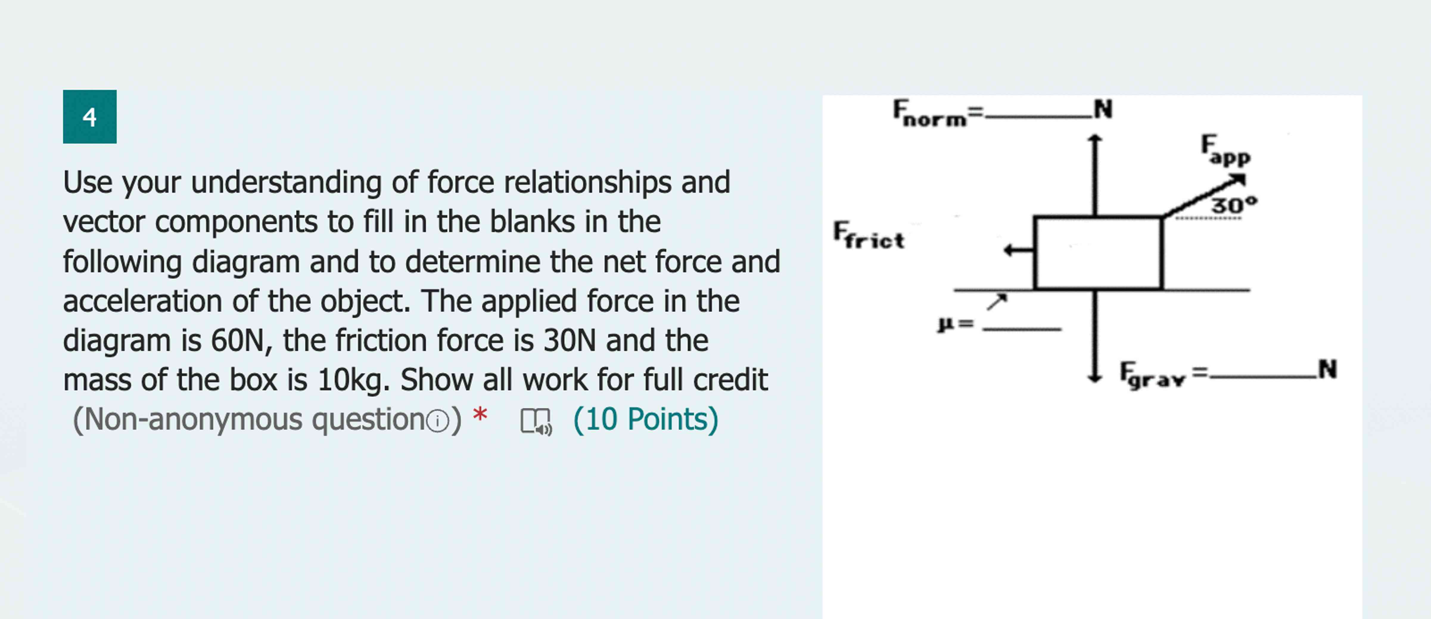 Solved (2) ﻿Use your understanding of force relationships | Chegg.com