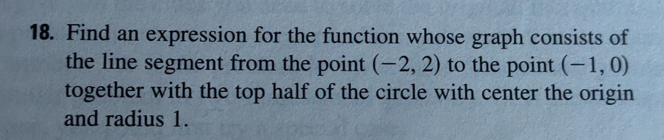 Solved 18. Find an expression for the function whose graph | Chegg.com