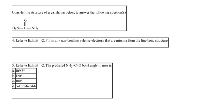 Solved Consider the structure of urea, shown below, to | Chegg.com