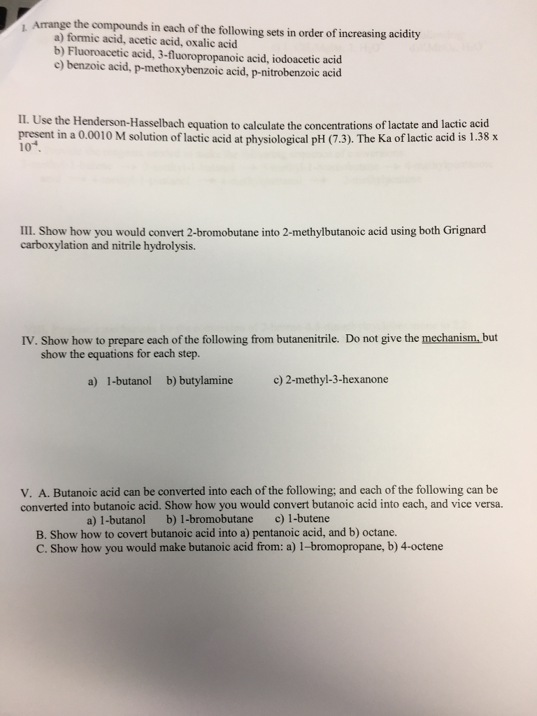 Solved Arrange the compounds in each of the following sets | Chegg.com