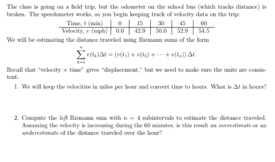 Solved 52.9 The class is going on a field trip, but the | Chegg.com