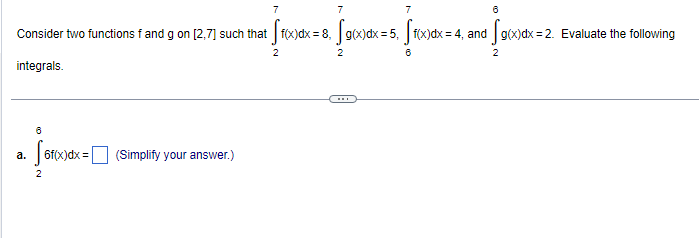 Solved Consider two functions f and g on [2,7] such that | Chegg.com