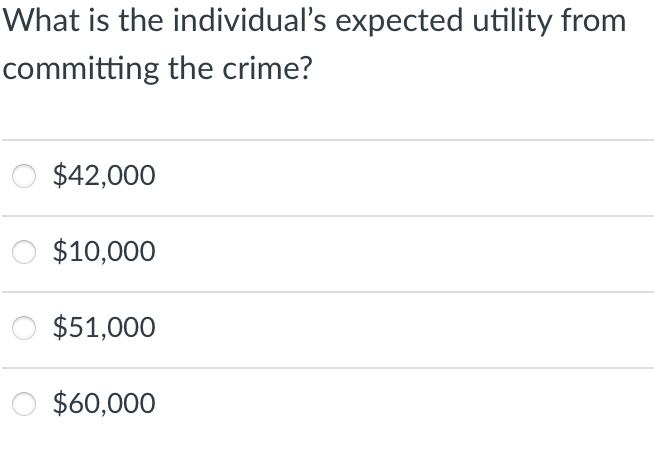 Solved Use the Gary Becker criminal decision rule to answer | Chegg.com