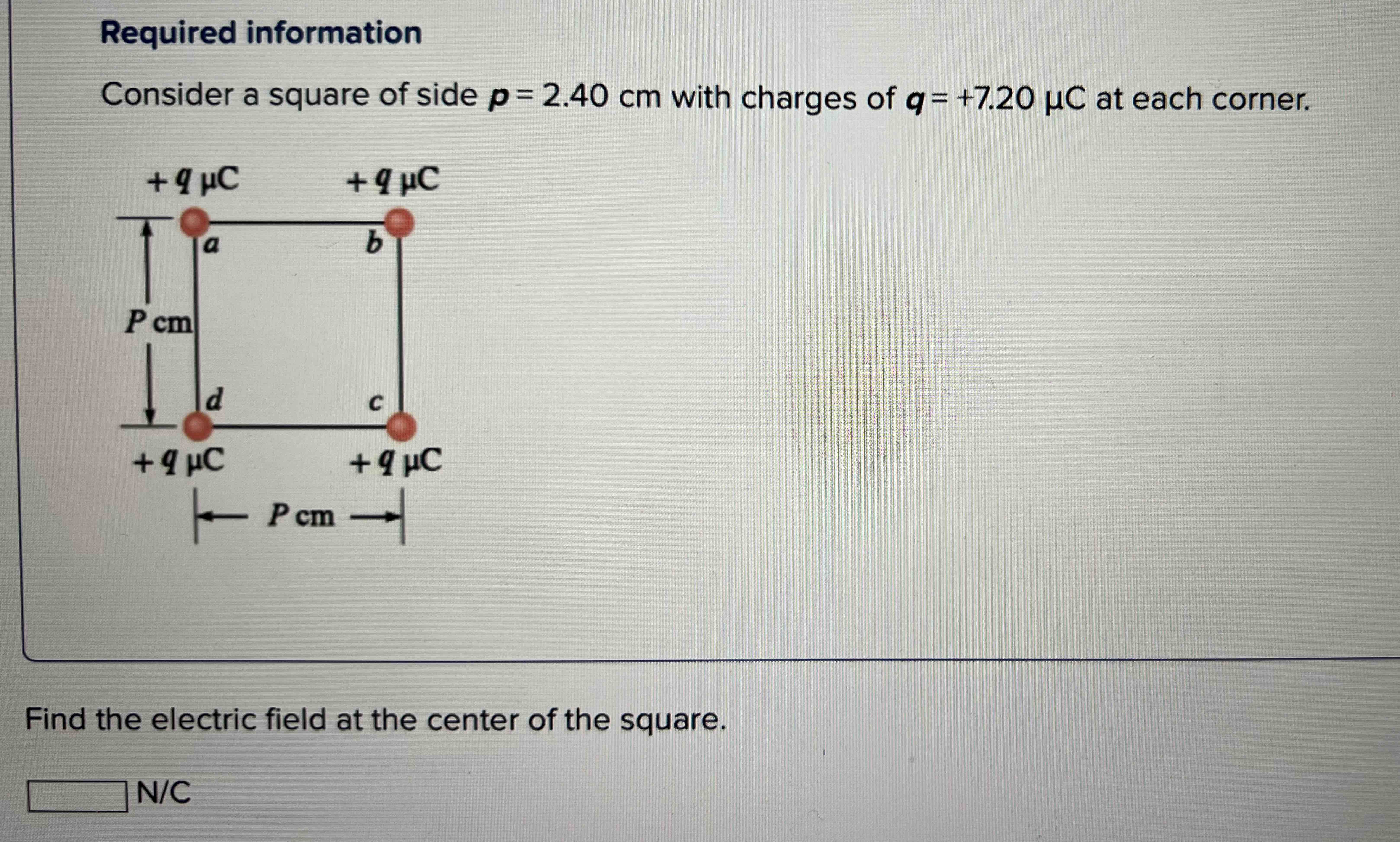 Solved Required informationConsider a square of side | Chegg.com