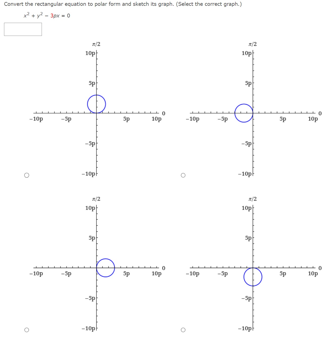 Solved Convert the rectangular equation to polar form and | Chegg.com