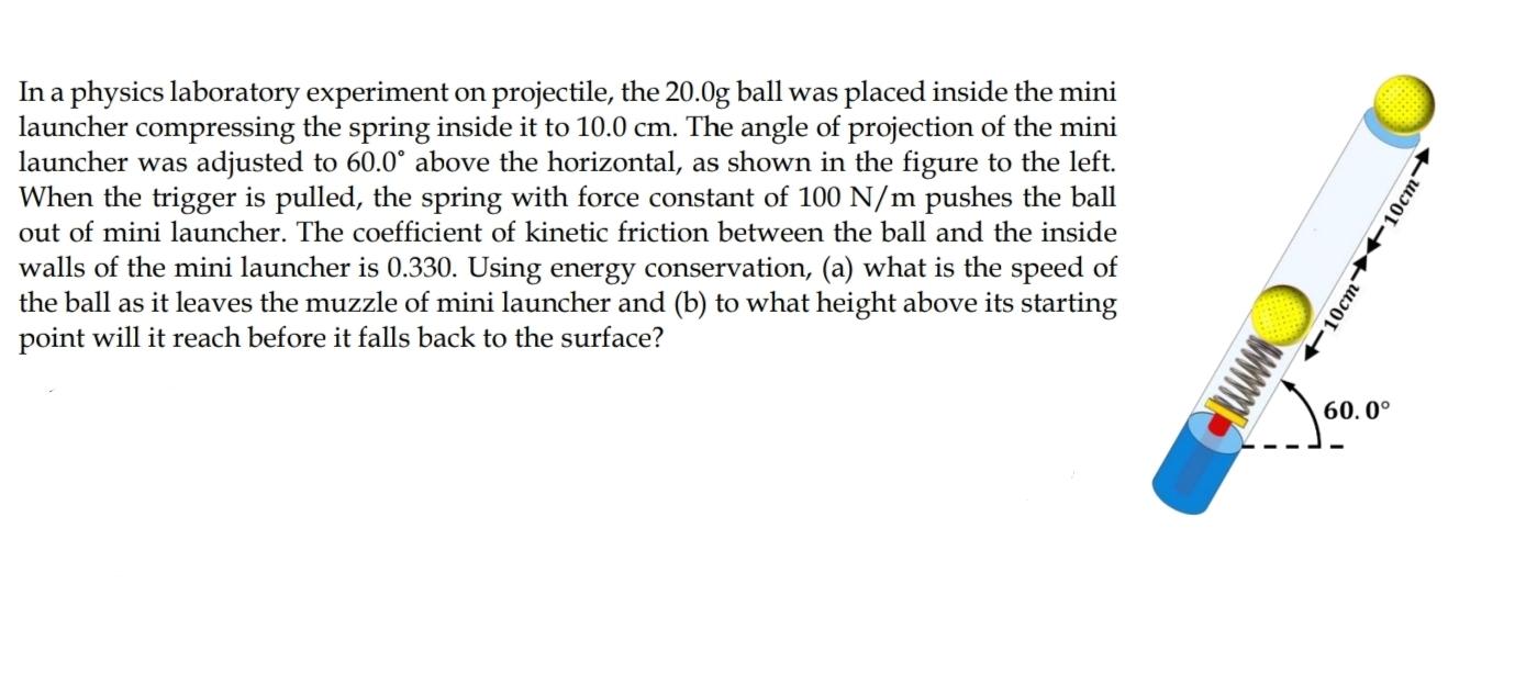 Solved In a physics laboratory experiment on projectile, the | Chegg.com