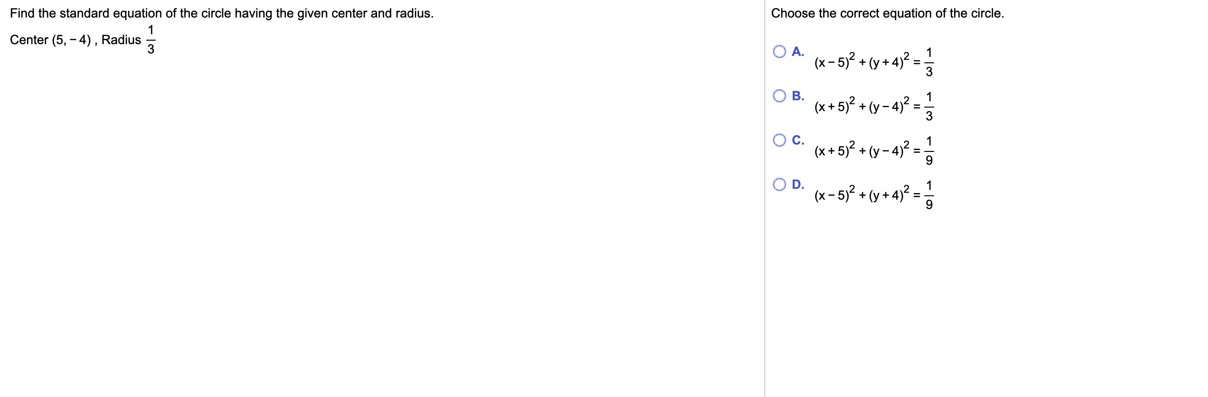 solved-choose-the-correct-equation-of-the-circle-find-the-chegg