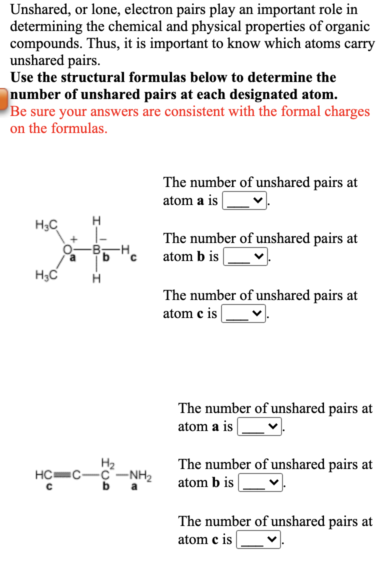 Solved Unshared, or lone, electron pairs play an important | Chegg.com