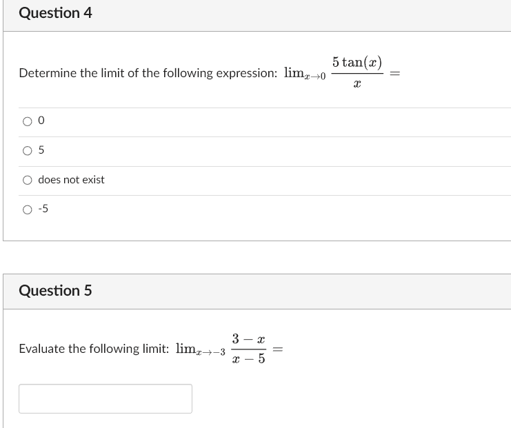 Solved Determine the limit of the following expression: | Chegg.com