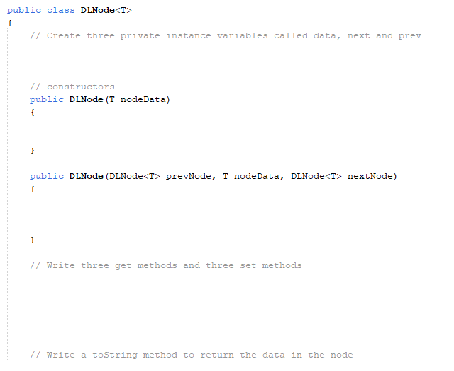 Solved Write A Tostring Method To Return The Data In The 