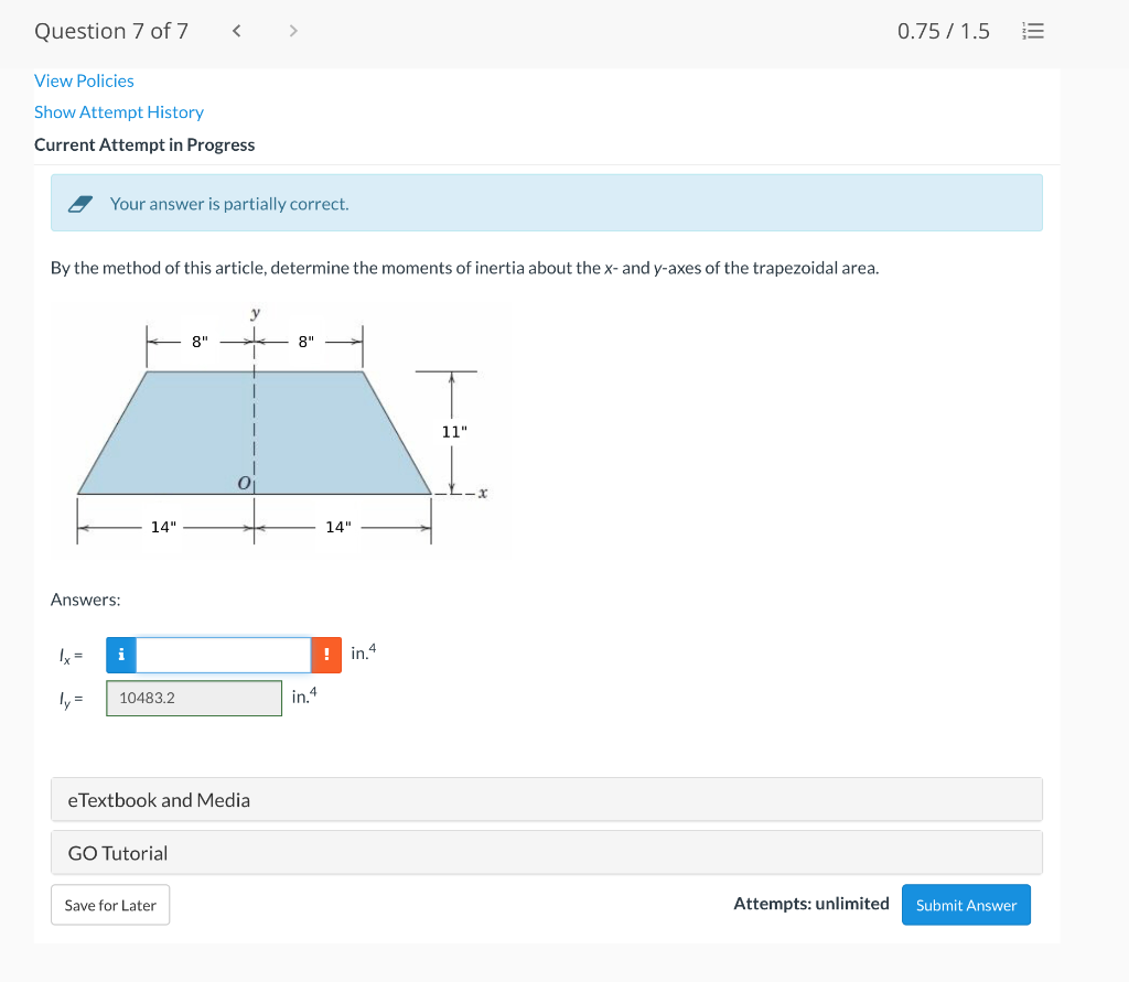 Solved Question 7 of 7 > 0.75 / 1.5 III View Policies Show | Chegg.com