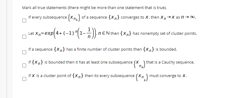 Solved Mark all true statements (there might be more than | Chegg.com