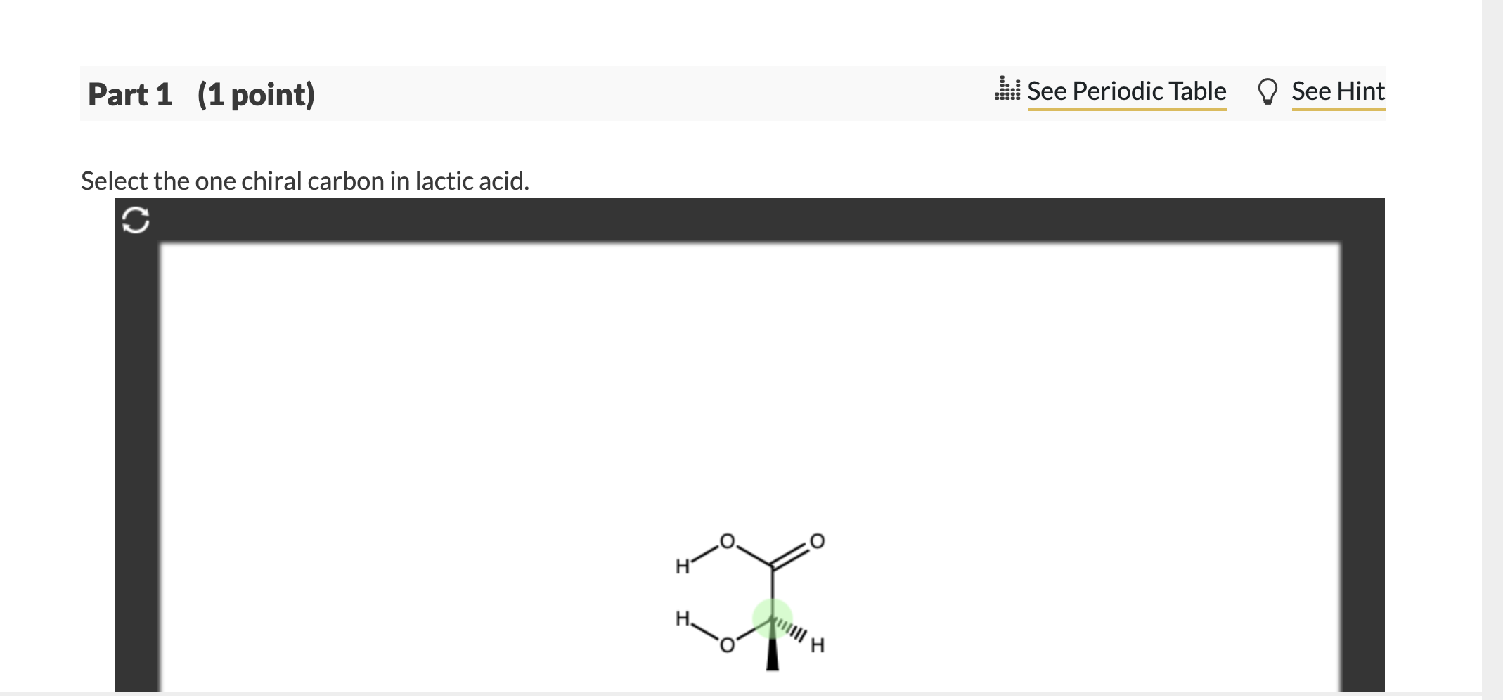 Solved Part 1 (1 point) W See Periodic Table D See Hint | Chegg.com