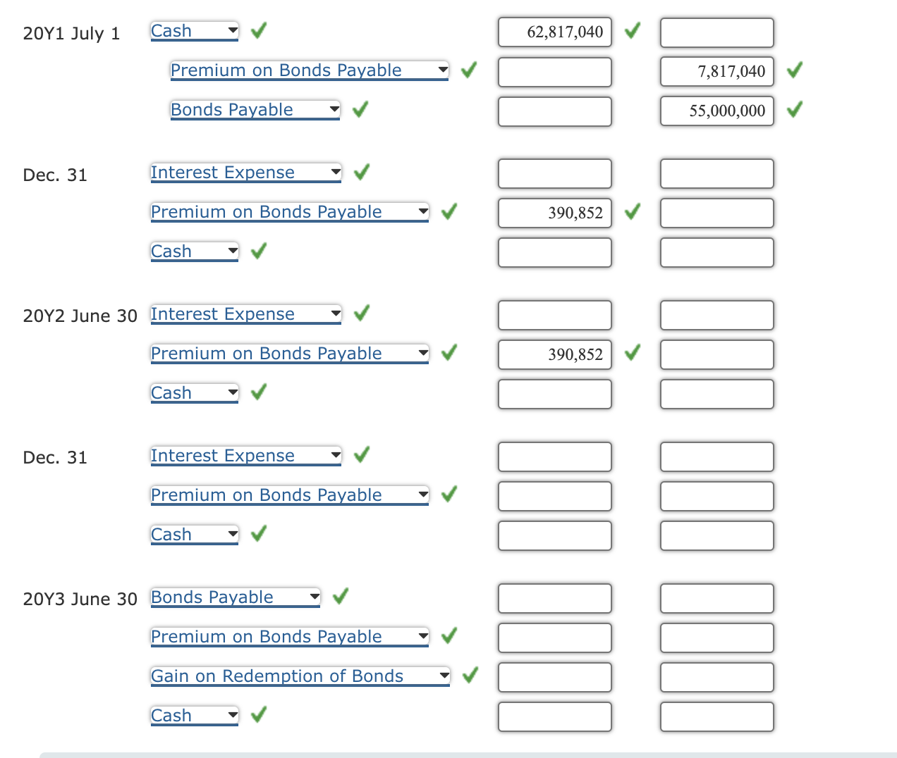 Solved Entries for bonds payable, including bond redemption | Chegg.com