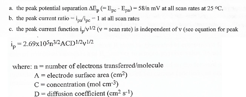 Solved This cyclic voltammetry lab report info. I need to | Chegg.com