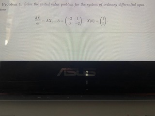 Solved Solve the initial value problem for the system of | Chegg.com