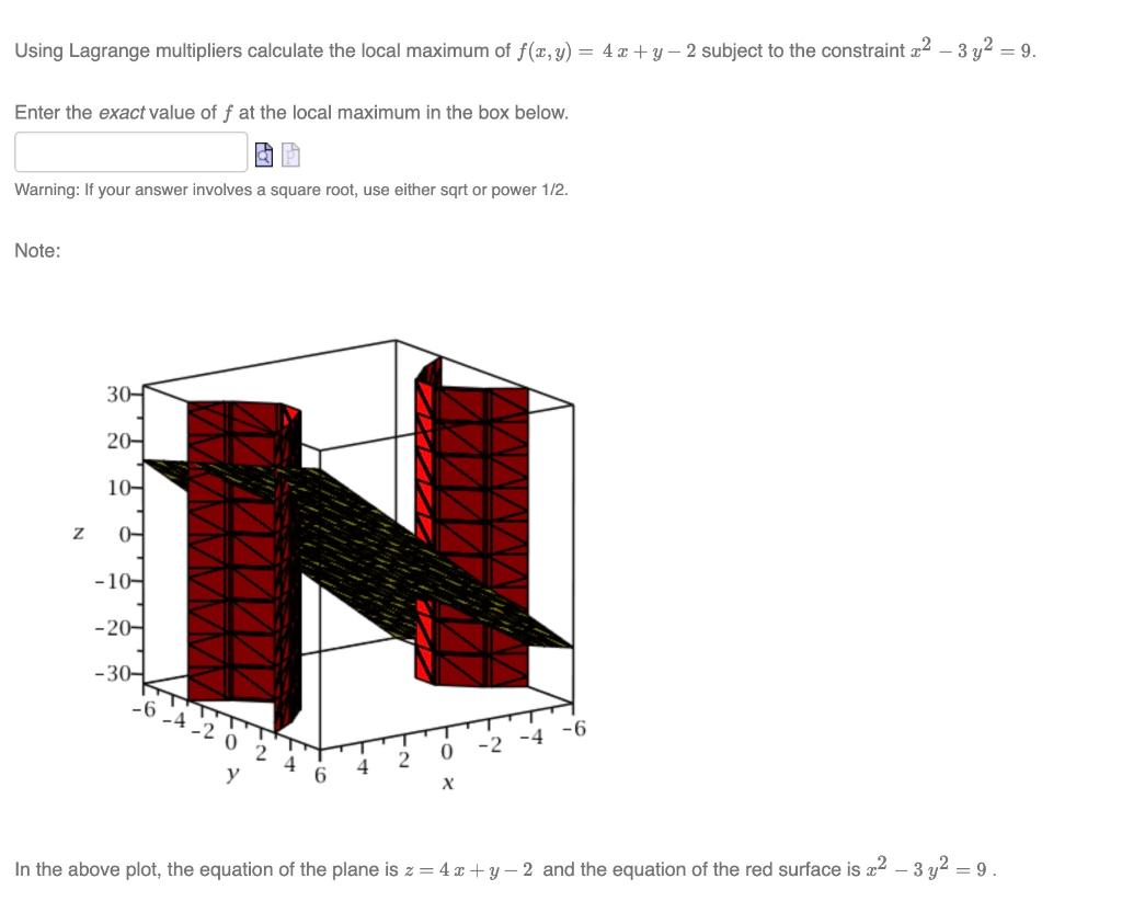 Solved Using Lagrange multipliers calculate the local | Chegg.com