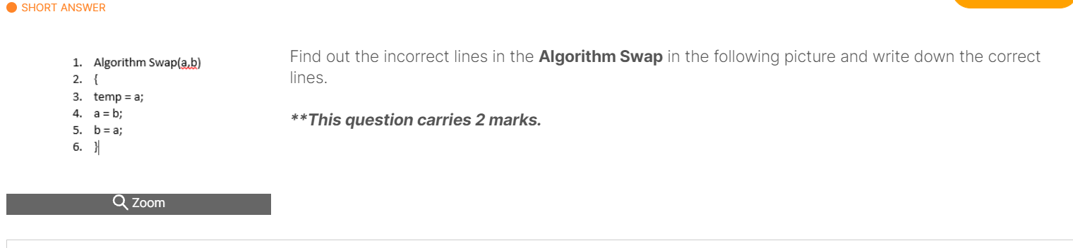 Solved SHORT ANSWER Find out the incorrect lines in the | Chegg.com