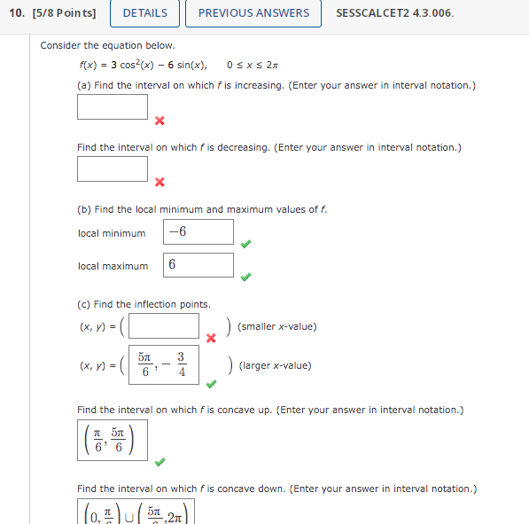Solved Consider the equation below. | Chegg.com