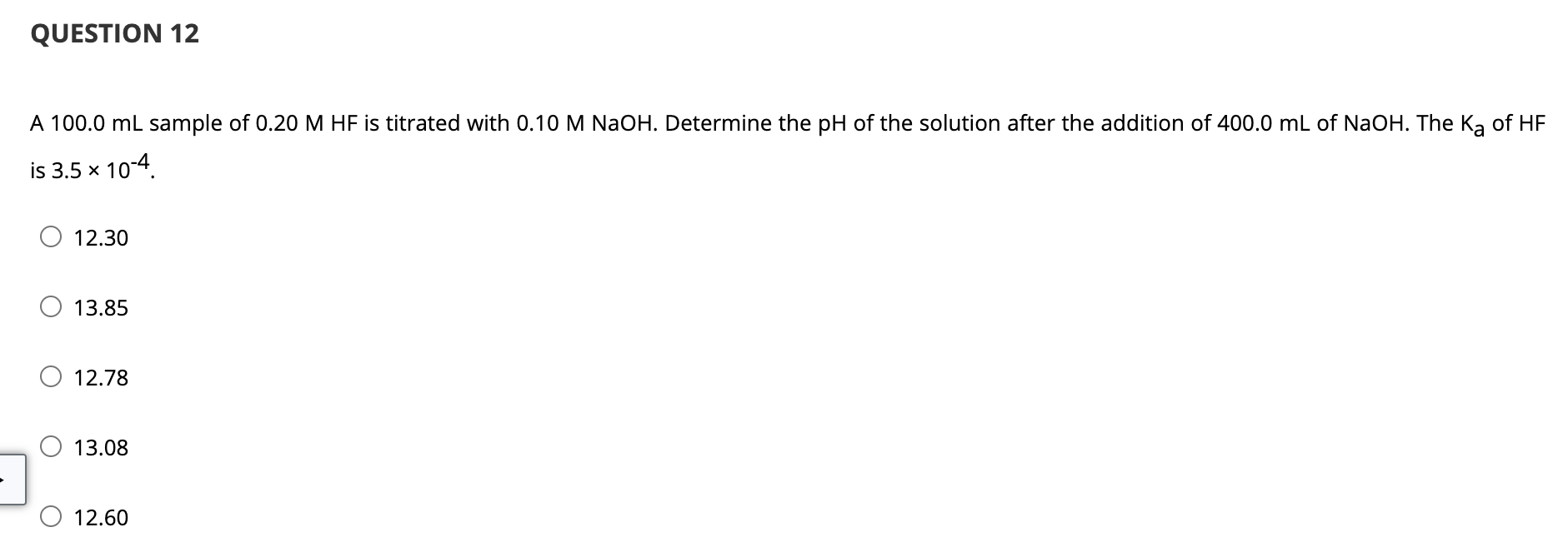 Solved QUESTION 1 If an equal number of moles of the weak | Chegg.com