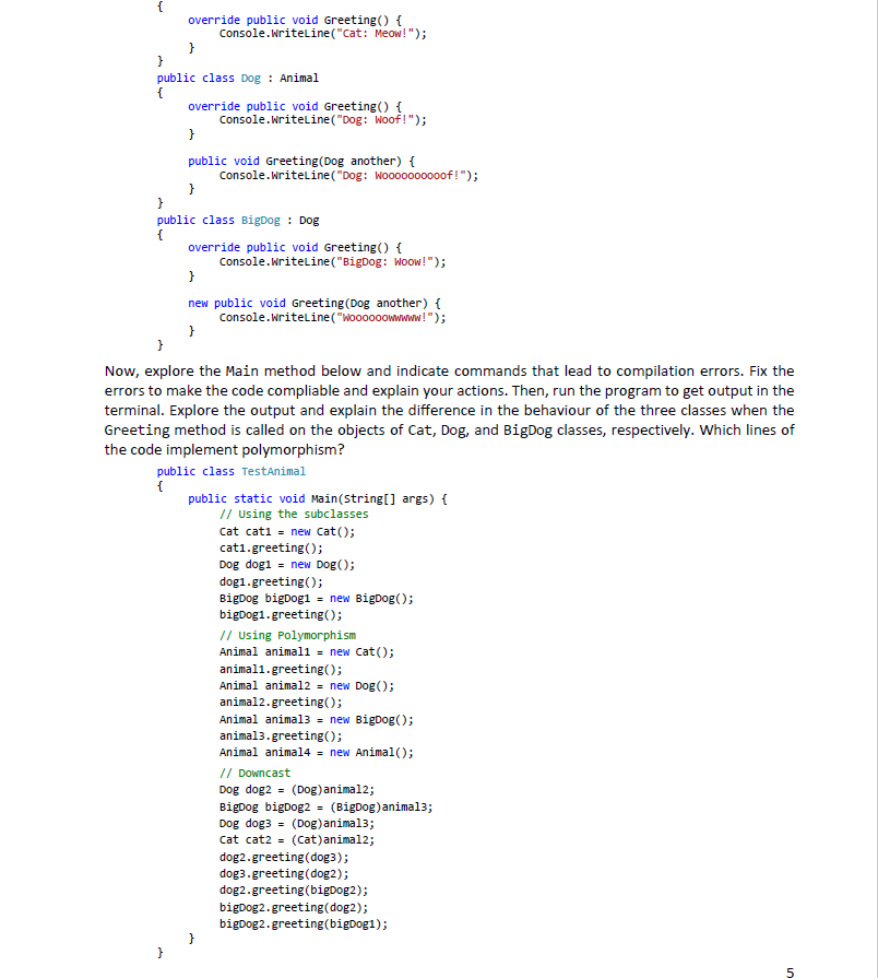 Solved 4. Examine the following code and represent the | Chegg.com