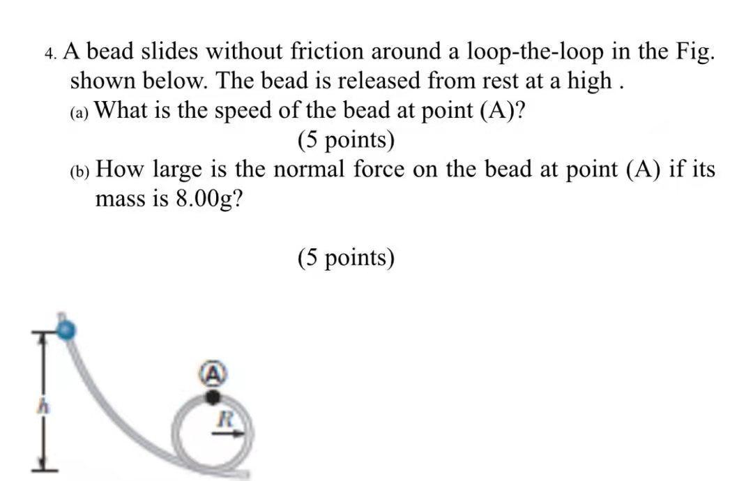 Solved 4. A bead slides without friction around a | Chegg.com