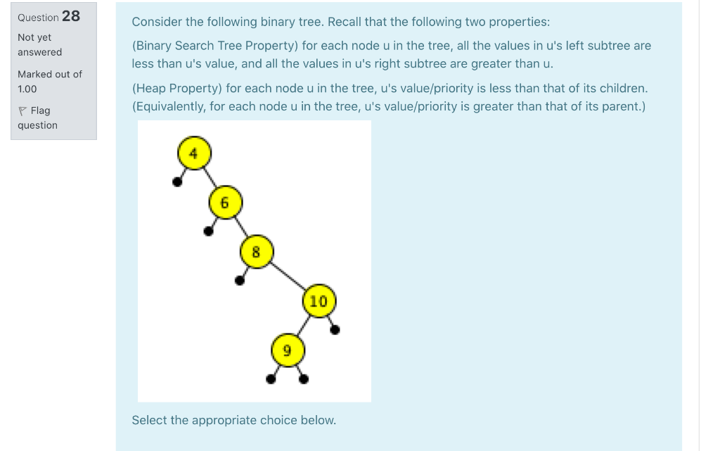 Solved Question 28 Not yet answered Consider the following | Chegg.com