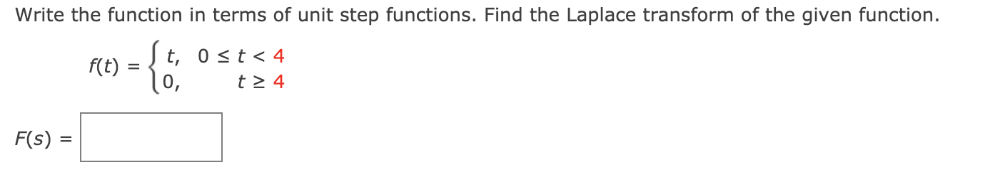 Solved Write the function in terms of unit step functions. | Chegg.com
