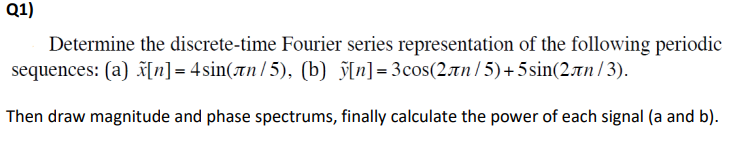 Determine the discrete-time Fourier series | Chegg.com