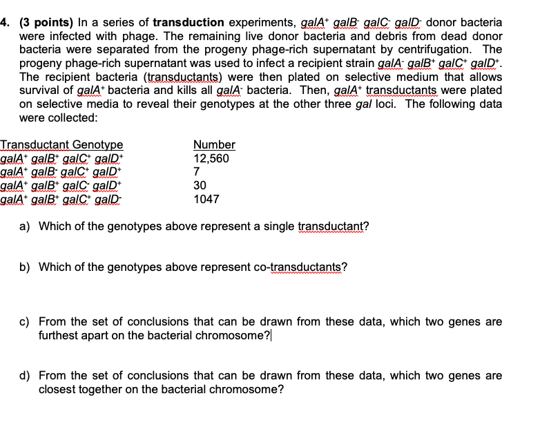 Solved 4. (3 points) In a series of transduction | Chegg.com