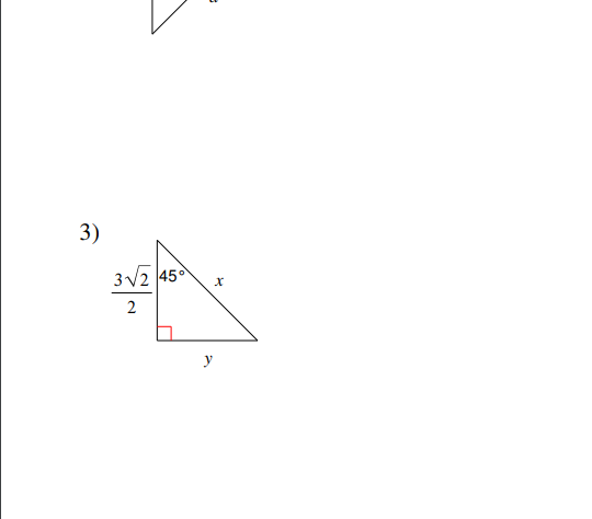 Solved Find the missing side lengths. Leave your answers as | Chegg.com