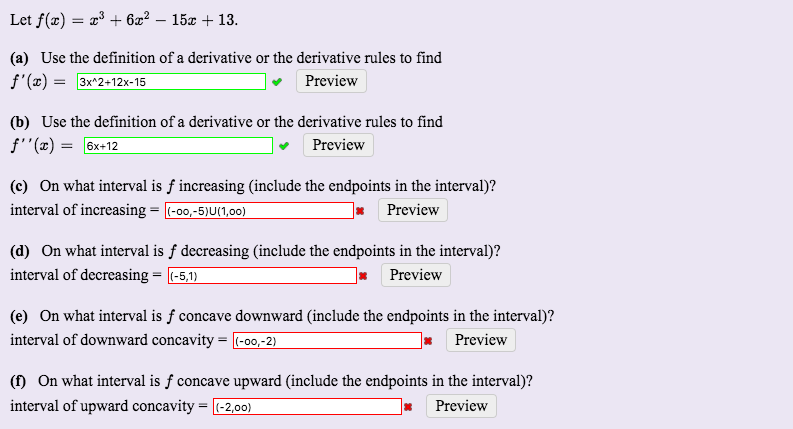 Solved Let f(x) = x3 + 6x2 – 15x + 13. (a) Use the | Chegg.com