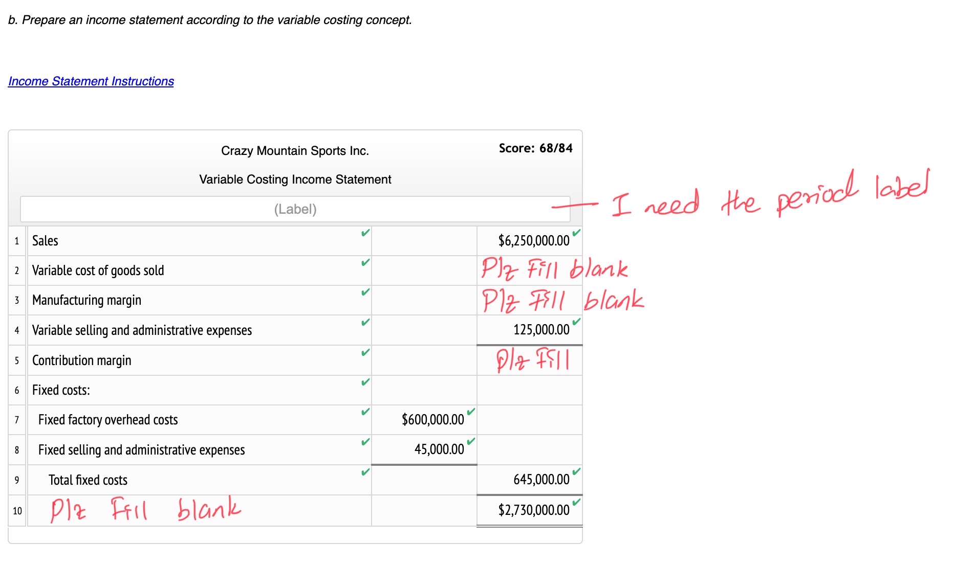 Solved Required A Prepare An Income Statement According To