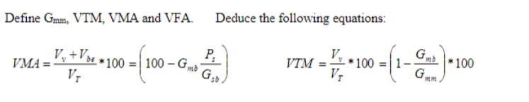 Solved Define Gmm, VTM, VMA and VFA. Deduce the following | Chegg.com