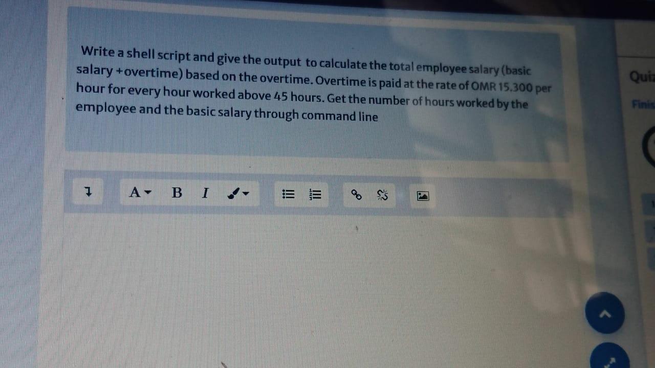 Solved Write a shell script and give the output to calculate | Chegg.com