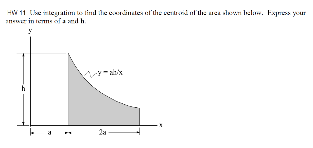 Solved Use integration to find the coordinates of the | Chegg.com