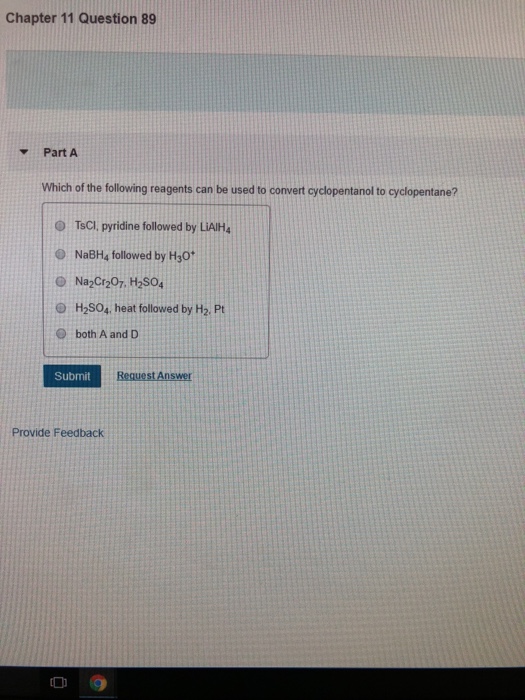 Solved Chapter 11 Question 89 Part A Which of the following | Chegg.com