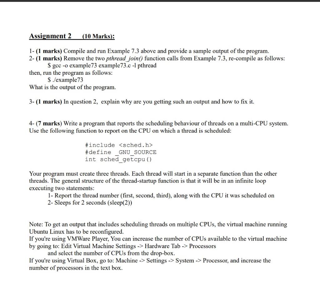 Assignment 2 (10 Marks): 1- (1 marks) Compile and run | Chegg.com