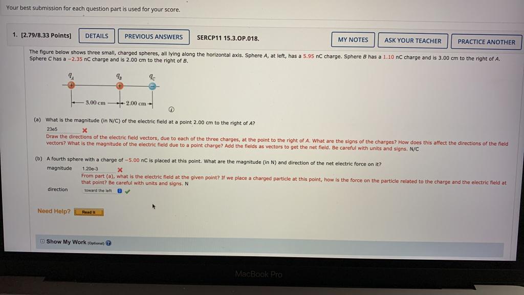 Solved Your best submission for each question part is used | Chegg.com